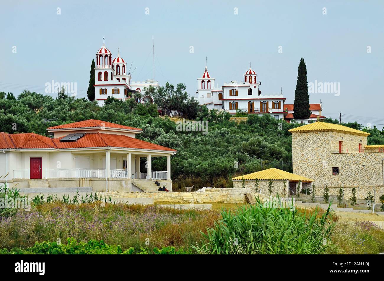 Greece, Zakynthos Island, monastery Eleftheotria Stock Photo - Alamy