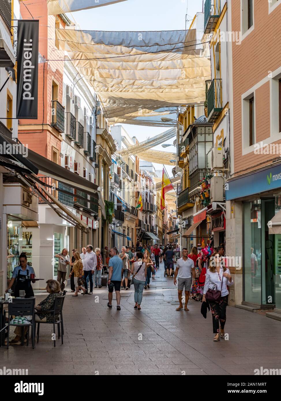 Busy street seville hi-res stock photography and images - Alamy