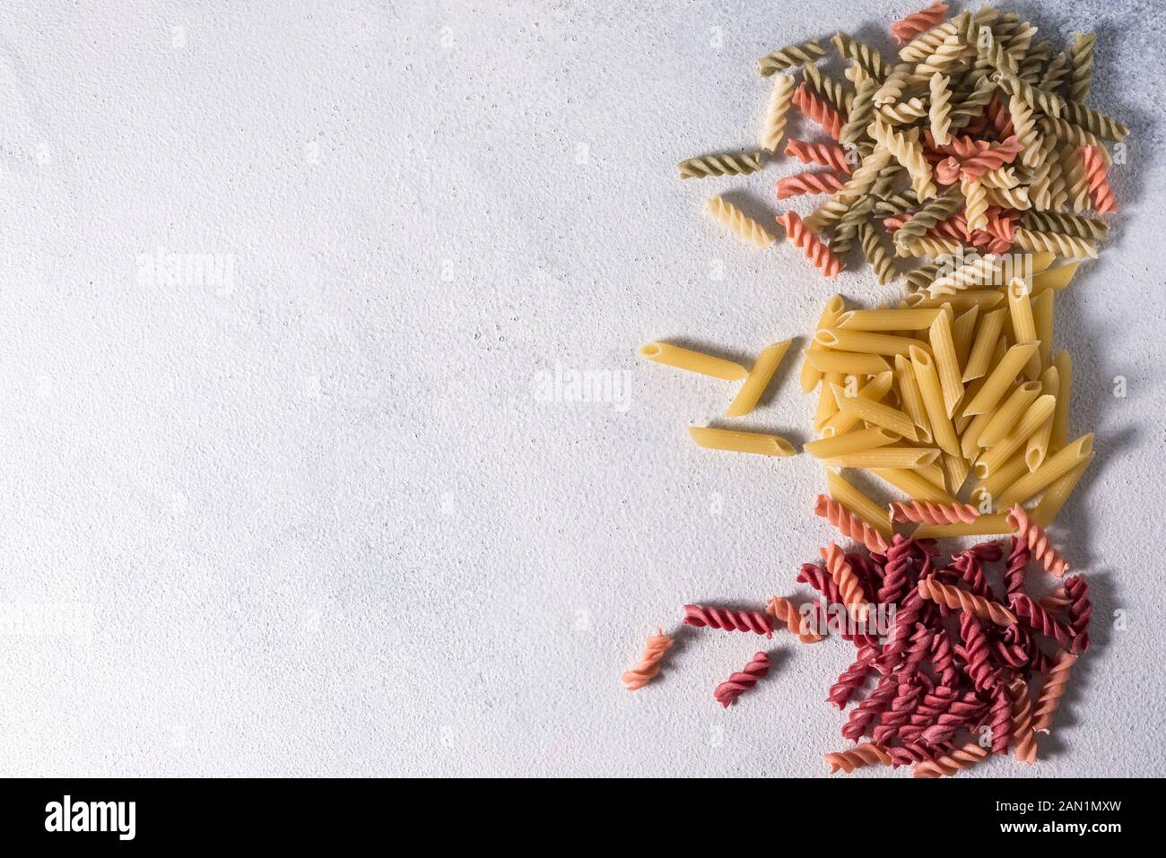 vegetarian healthy pasta, vertical background. Copy space Vegetarian ...