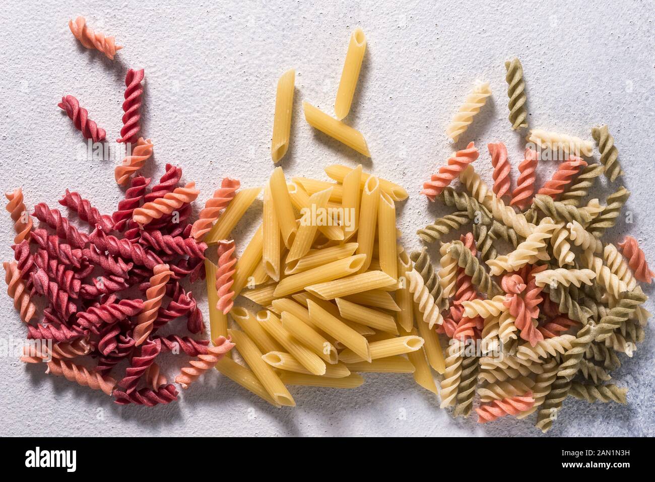 vegetarian healthy pasta, vertical background. Copy space Vegetarian ...