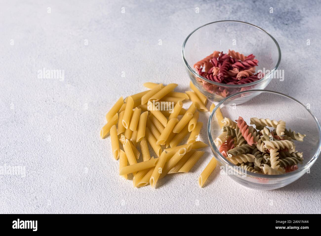 vegetarian healthy pasta, vertical background. Copy space Vegetarian ...