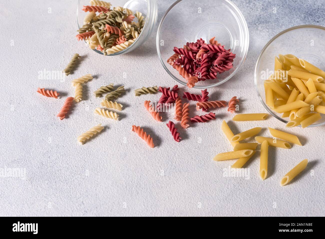vegetarian healthy pasta, vertical background. Copy space Vegetarian ...