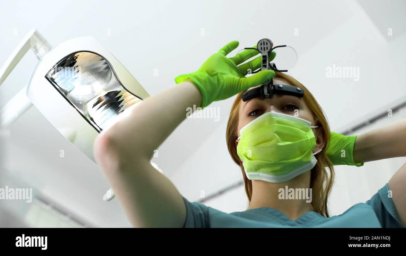 Dental magnifying glasses hi-res stock photography and images - Alamy