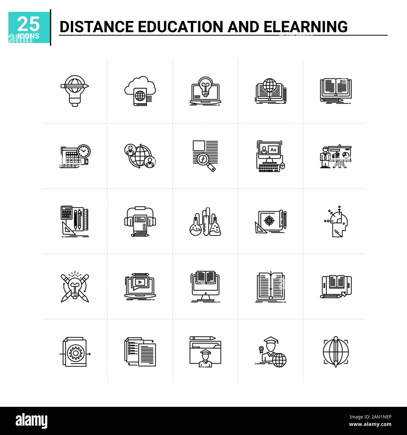Elearning background Stock Vector Images - Alamy