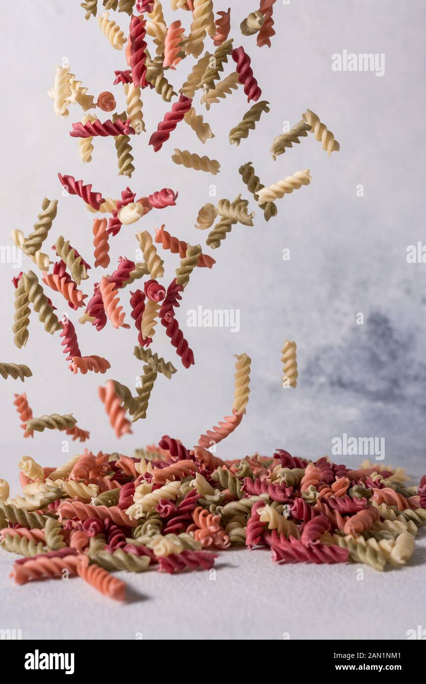 vegetarian healthy pasta, vertical background. Copy space Vegetarian ...