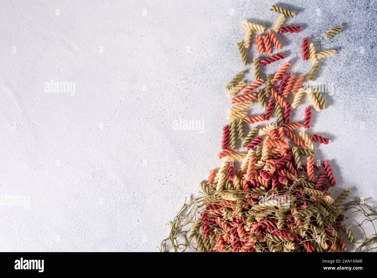 vegetarian healthy pasta, vertical background. Copy space Vegetarian ...