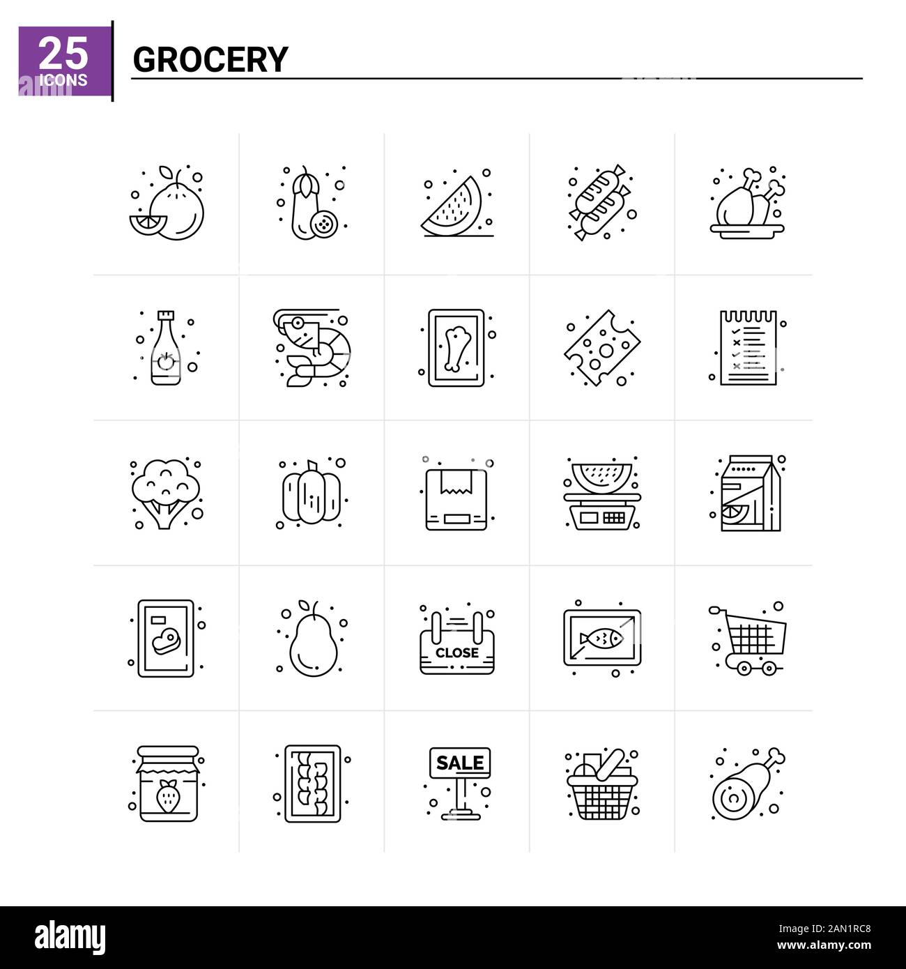Grocery icon Stock Vector Images - Alamy