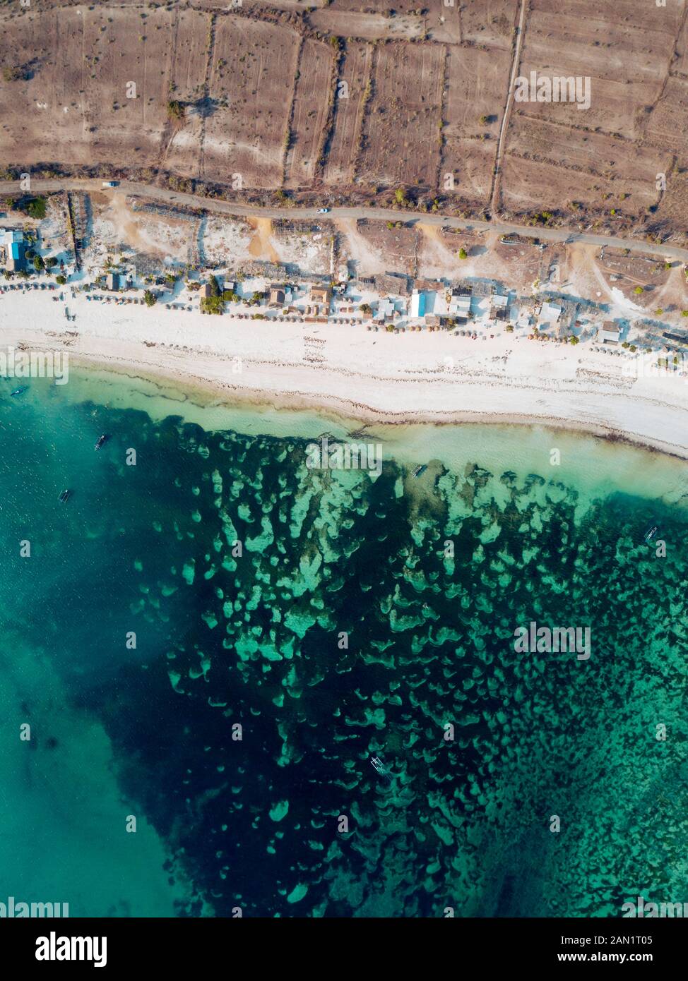 Aerial view of tropical beach Stock Photo - Alamy