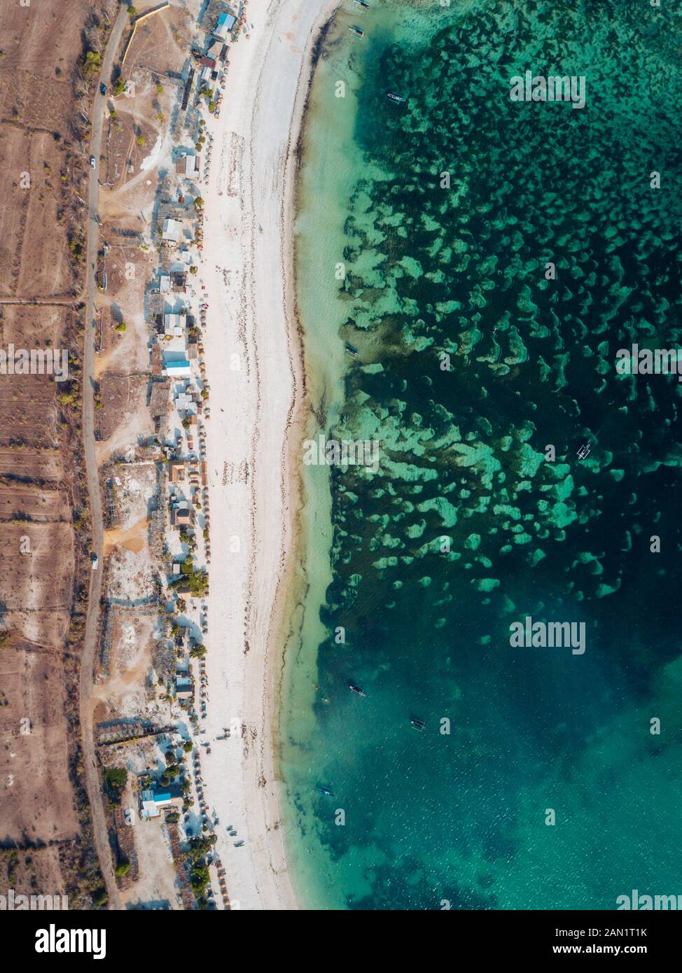 Aerial view of tropical beach Stock Photo - Alamy