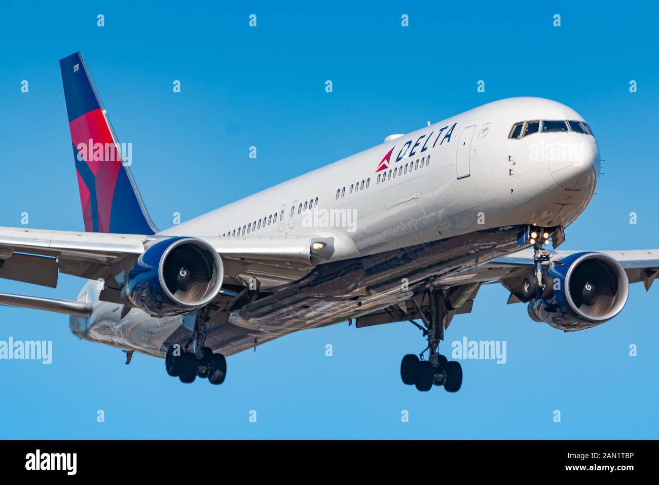 Frankfurt, Germany - July 8, 2018: Delta Air Lines Boeing 767 airplane ...