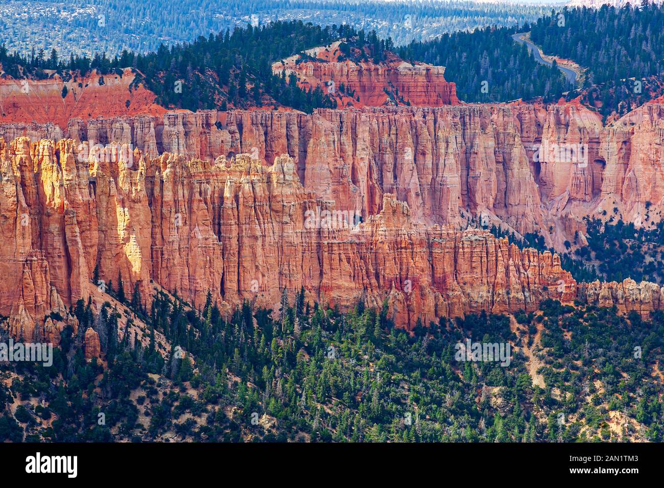 A wide panoramic presentation from Bryce Canyon National Park, Utah ...