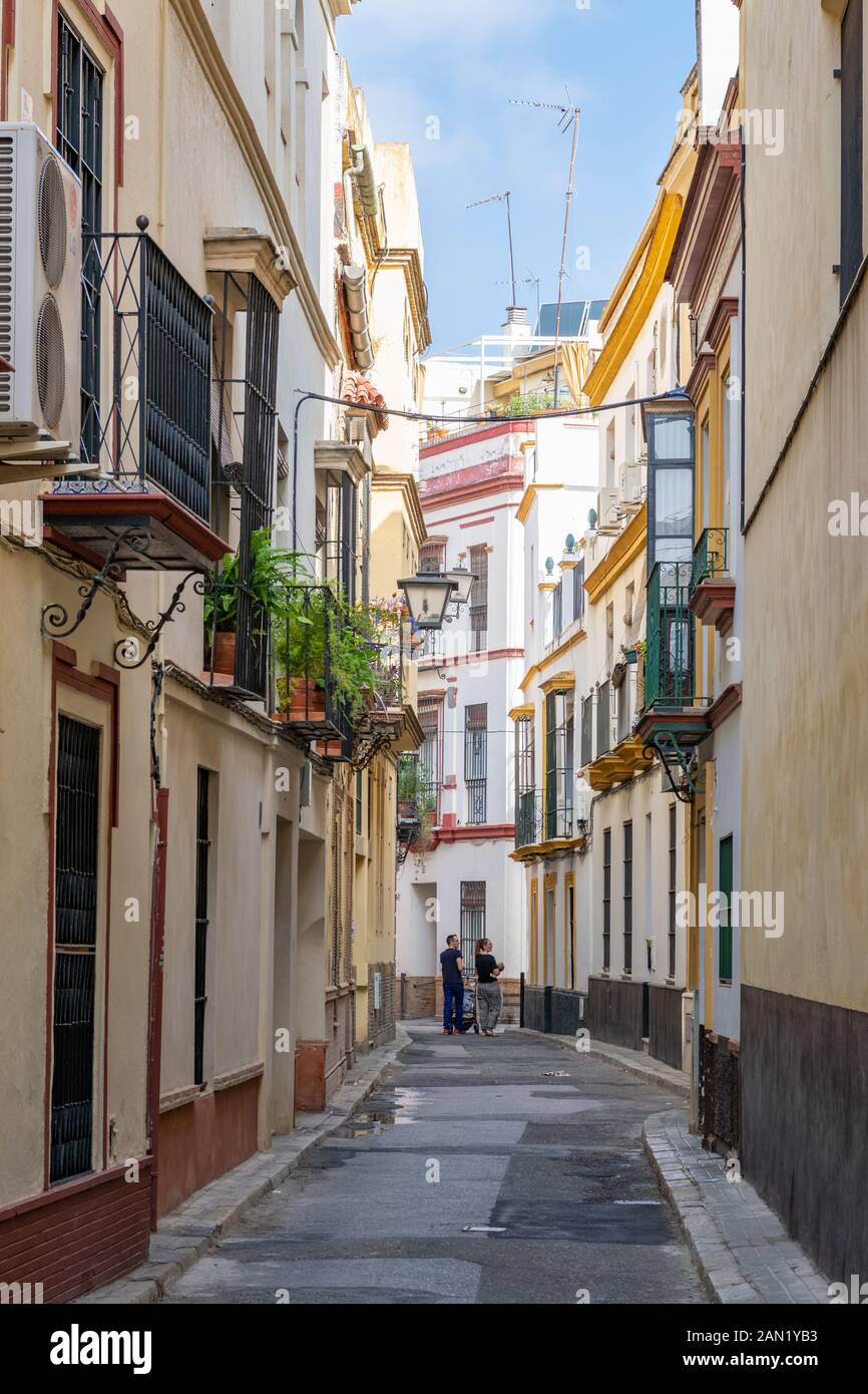 Winding street in seville hi-res stock photography and images - Alamy