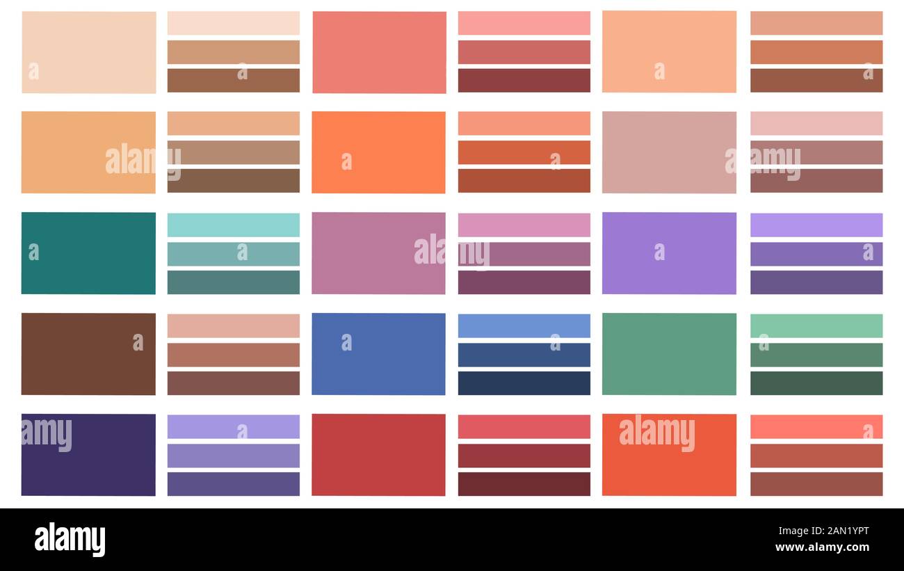 A set of colors and shades in trend in 2020 Stock Vector Image & Art ...