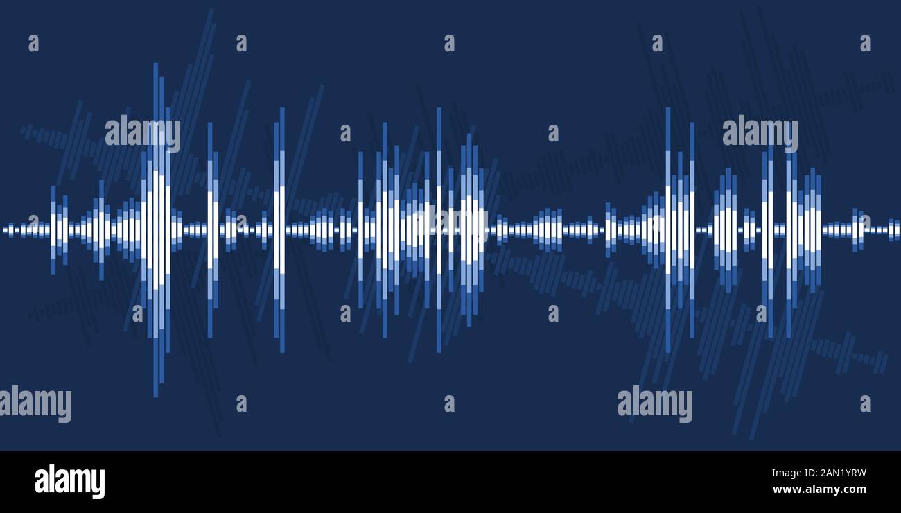 Audio sound wave graphics. Vector soundwave line equalizer graph ...