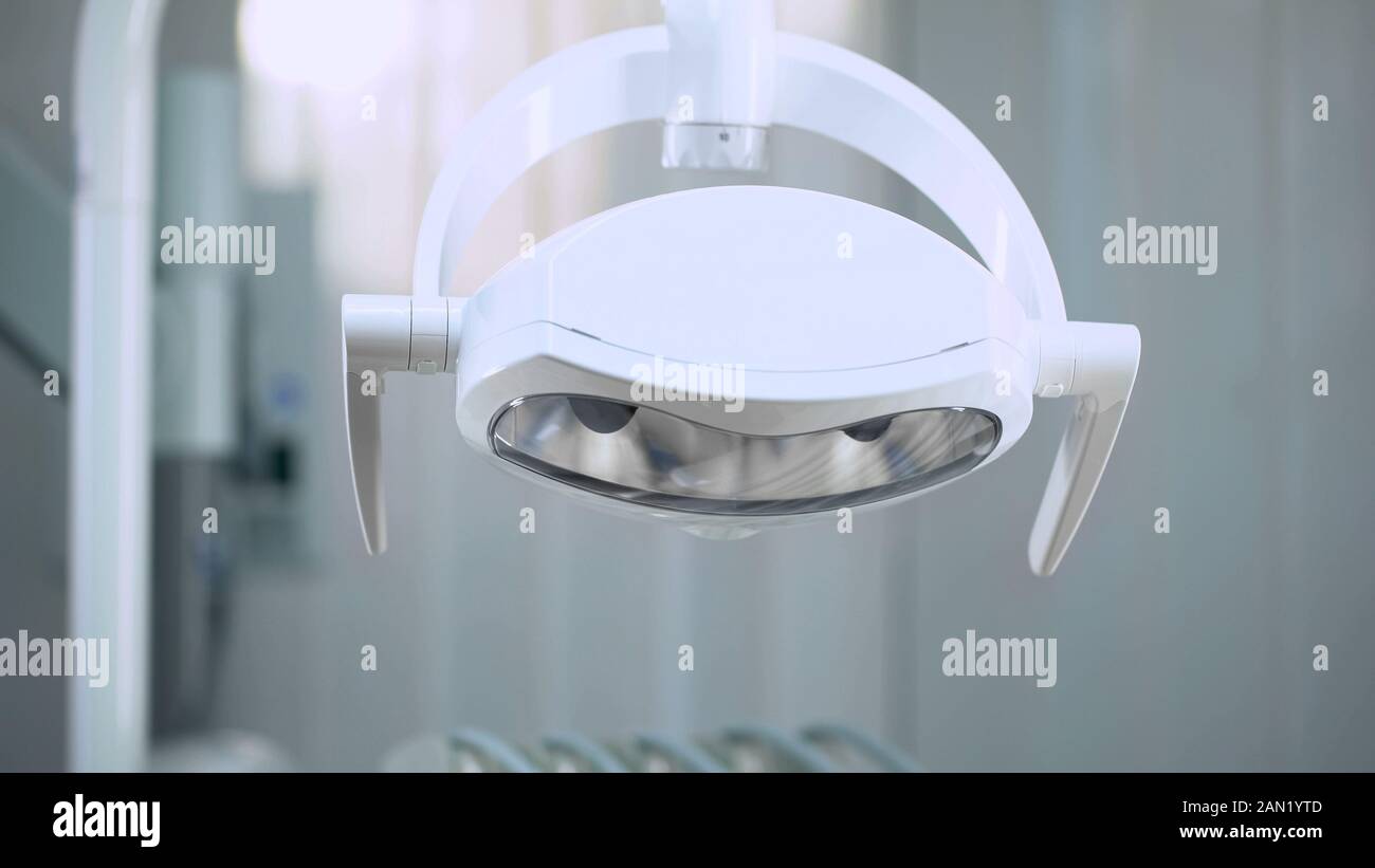 Modern adjustable lights in surgery room, medical equipment, new ...