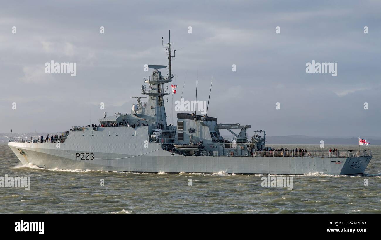 The Royal Navy batch 2 River Class offshore patrol vessel HMS Medway ...