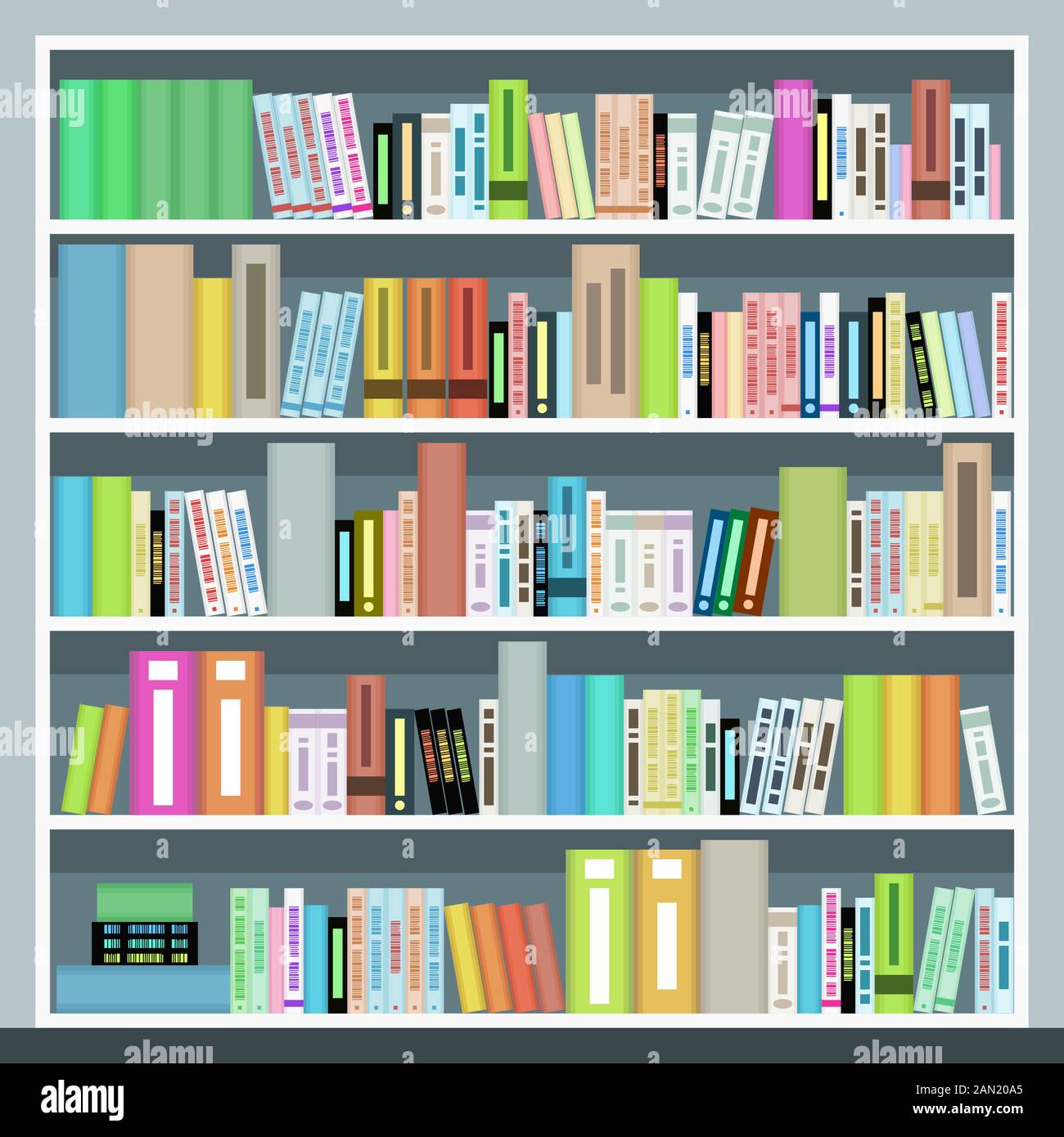 Vector bookshelf. Book case at home or library Stock Vector Image & Art ...