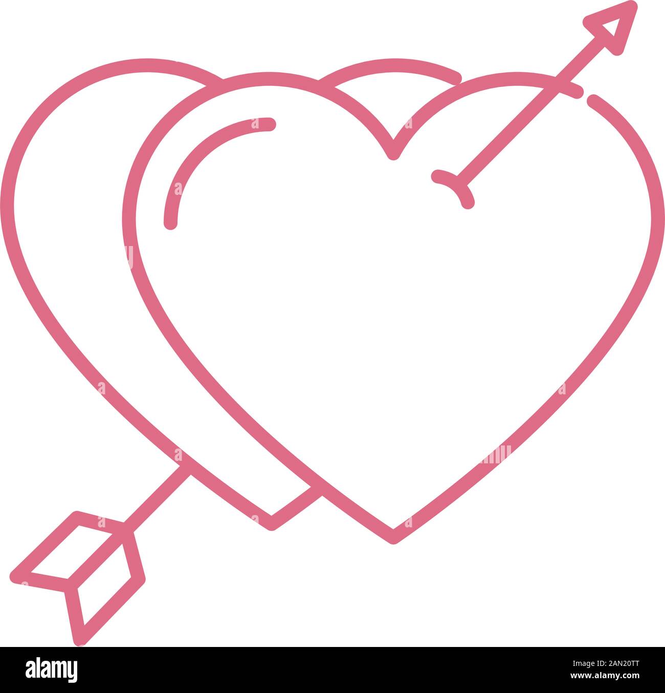 Isolated hearts and arrow vector design Stock Vector Image & Art - Alamy