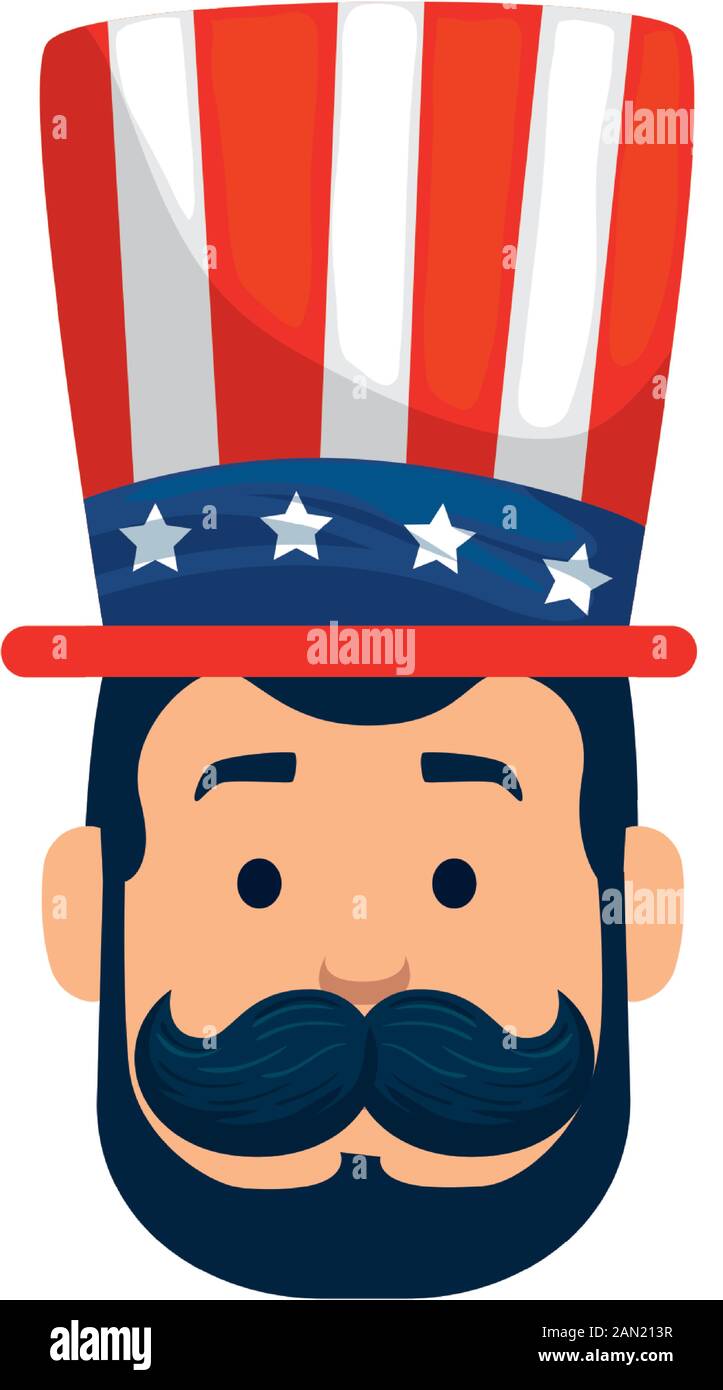 Isolated usa president man with hat vector design Stock Vector Image ...