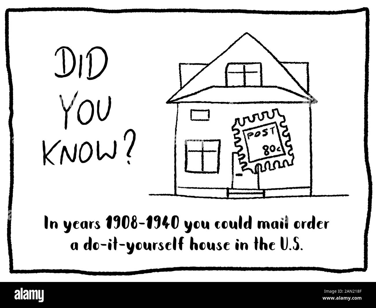 Trivia fact series - fun cartoon doodle newspaper comic strip concept ...