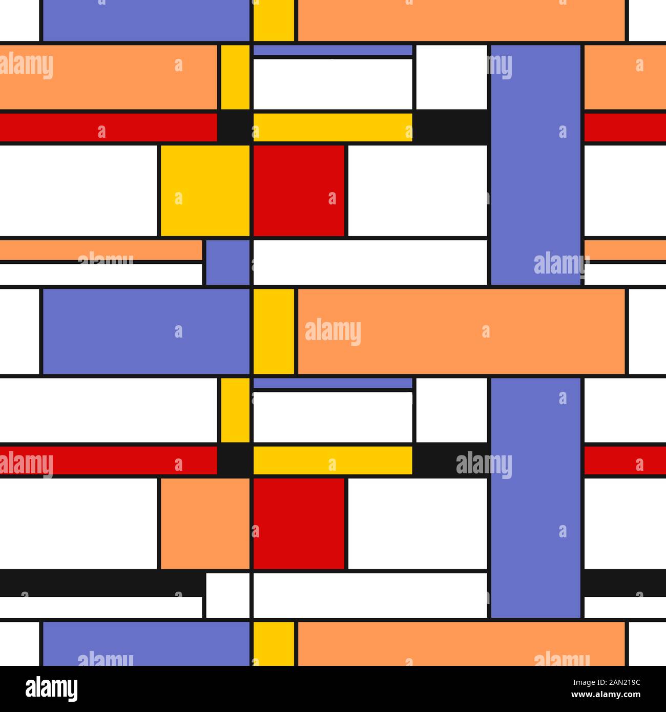 Mondrian geometric style art - seamless modern simple pattern. Textile ...