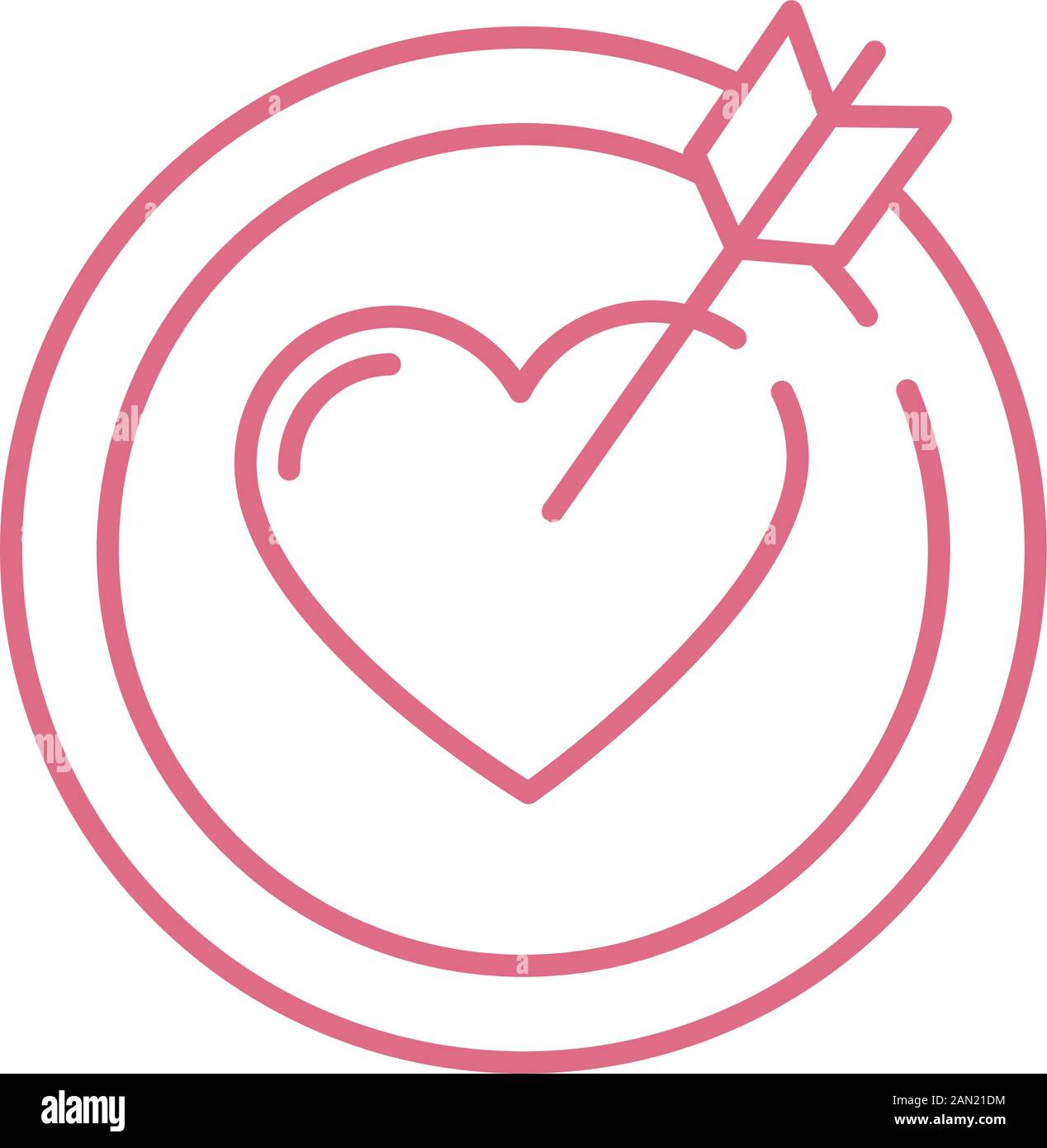 Heart target Stock Vector Images - Alamy