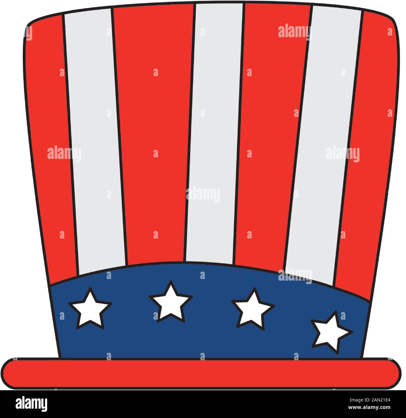 Isolated usa hat vector design Stock Vector Image & Art - Alamy
