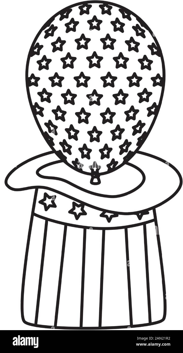 Isolated usa balloon inside hat vector design Stock Vector Image & Art ...