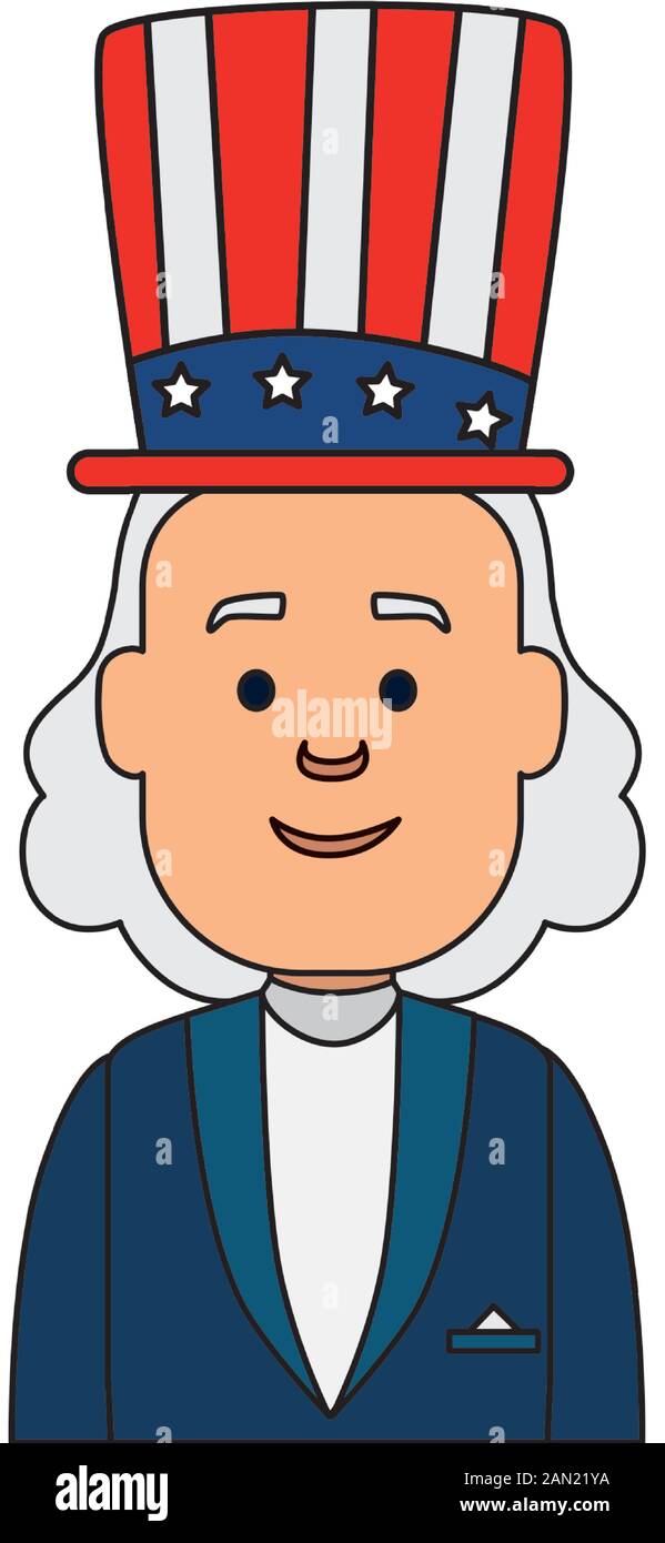 Isolated usa president man with hat vector design Stock Vector Image ...