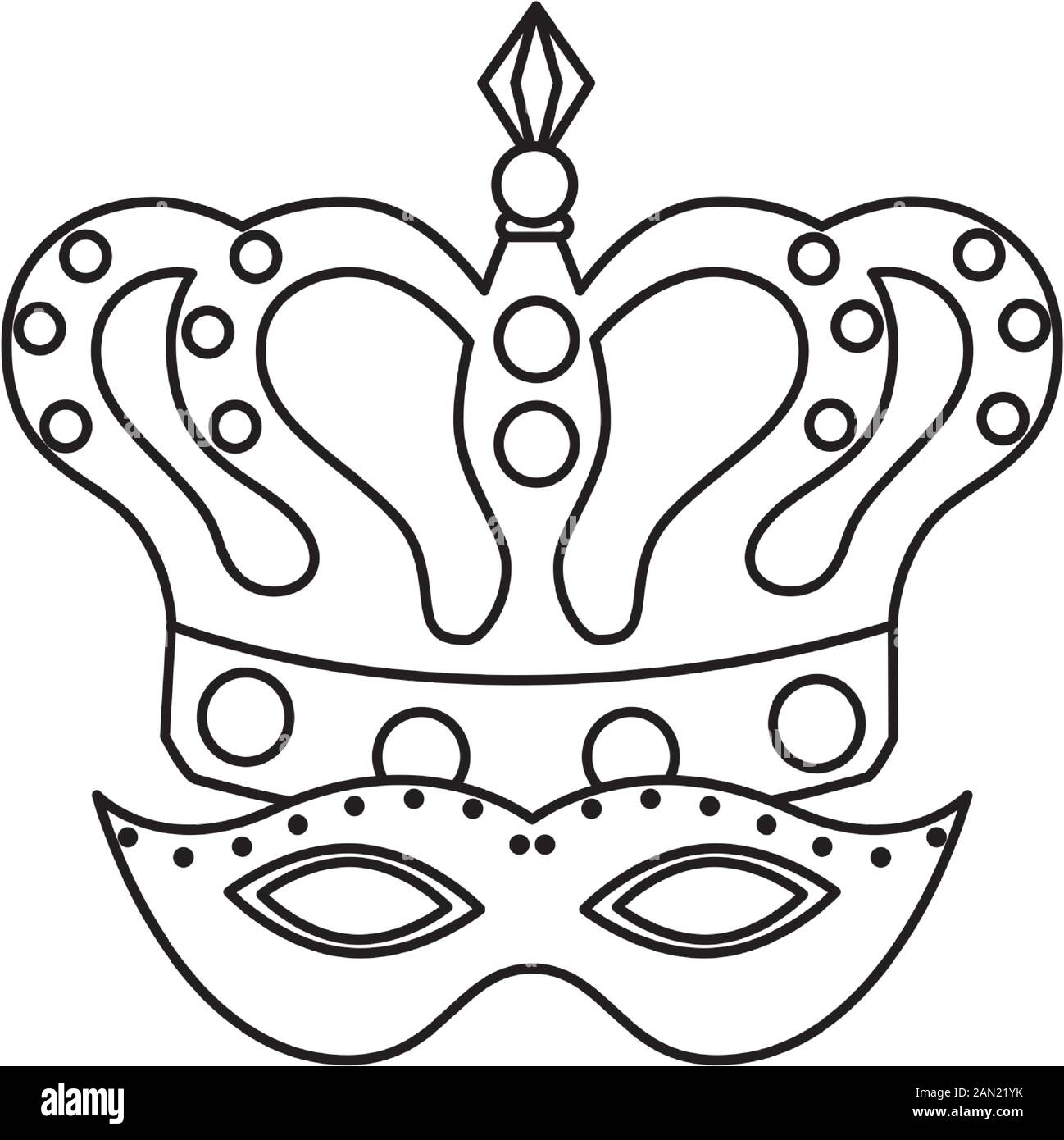 Mardi gras crown Black and White Stock Photos & Images - Alamy