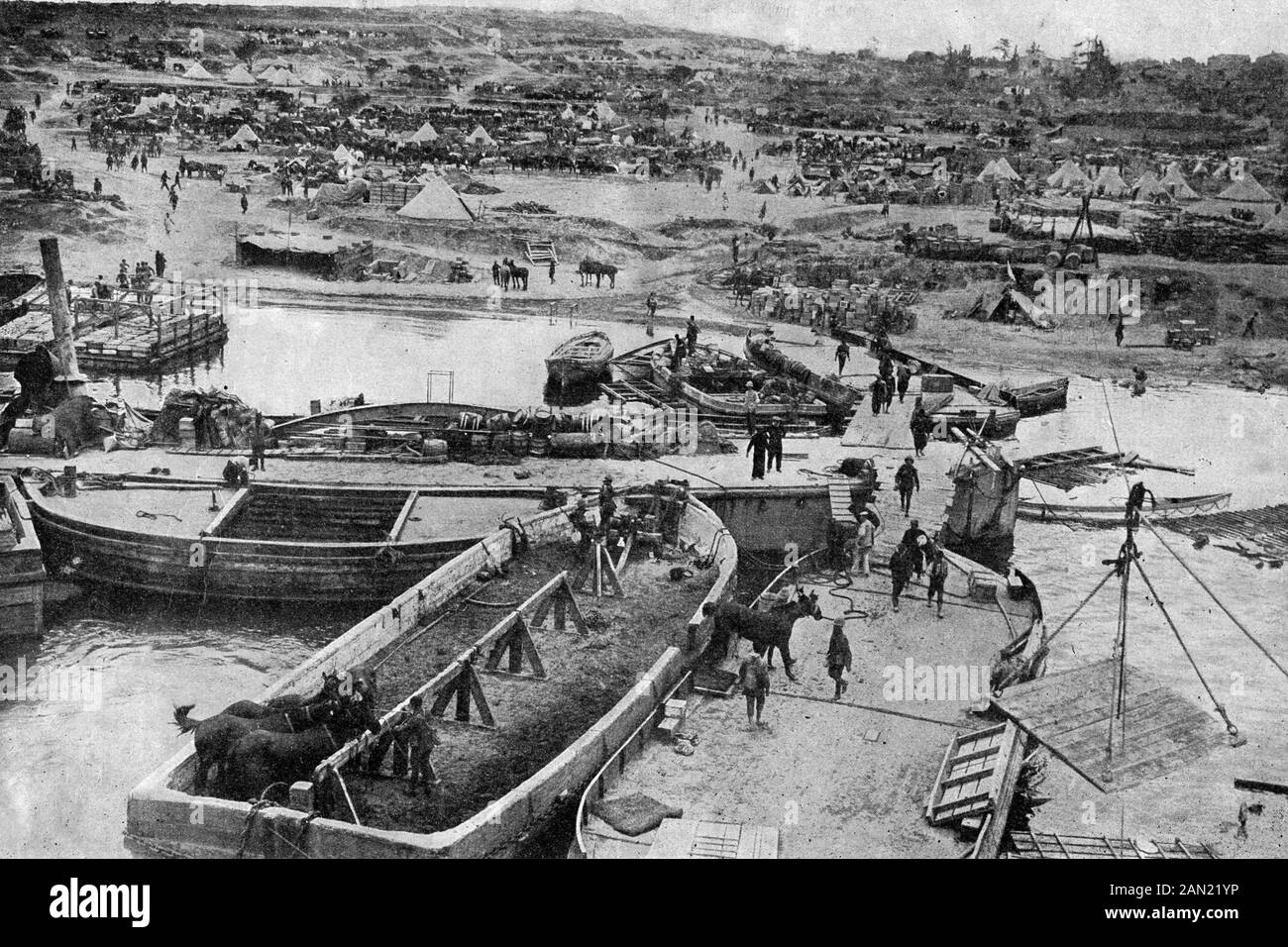English encampment (1st Battalion of the Royal Munster Fusiliers ...