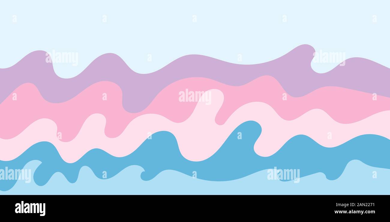 Paper art cartoon carve abstract waves background vector Stock Vector ...