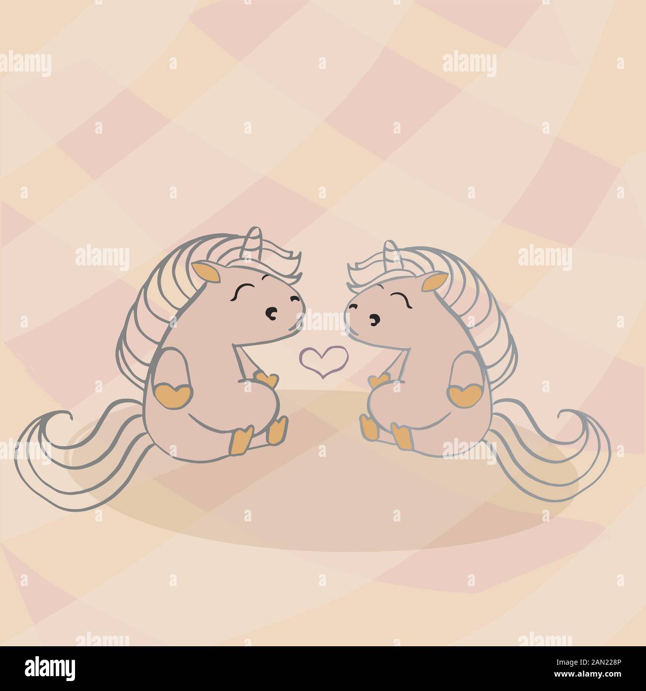 Ponies in love Stock Vector Images - Alamy