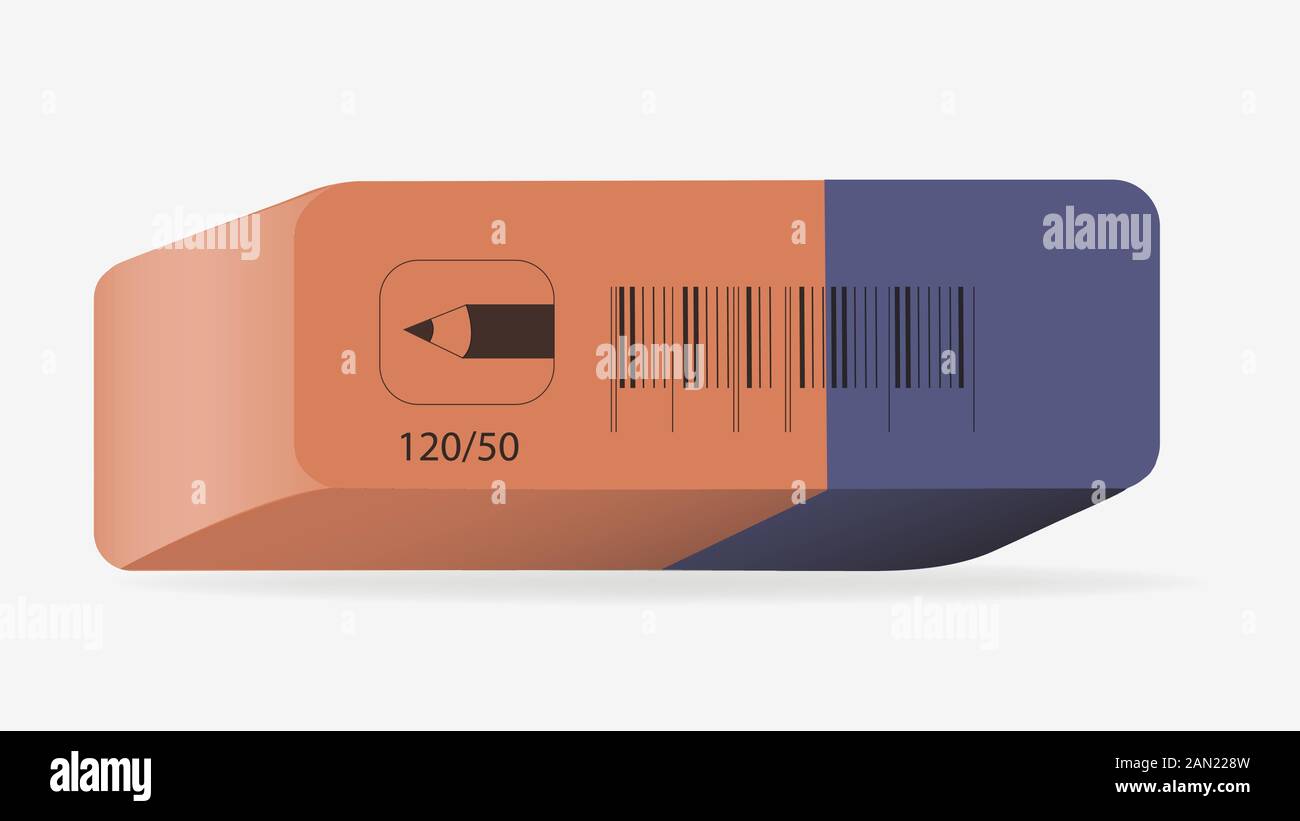 Colored rubber for erasing on a white background Stock Vector Image ...