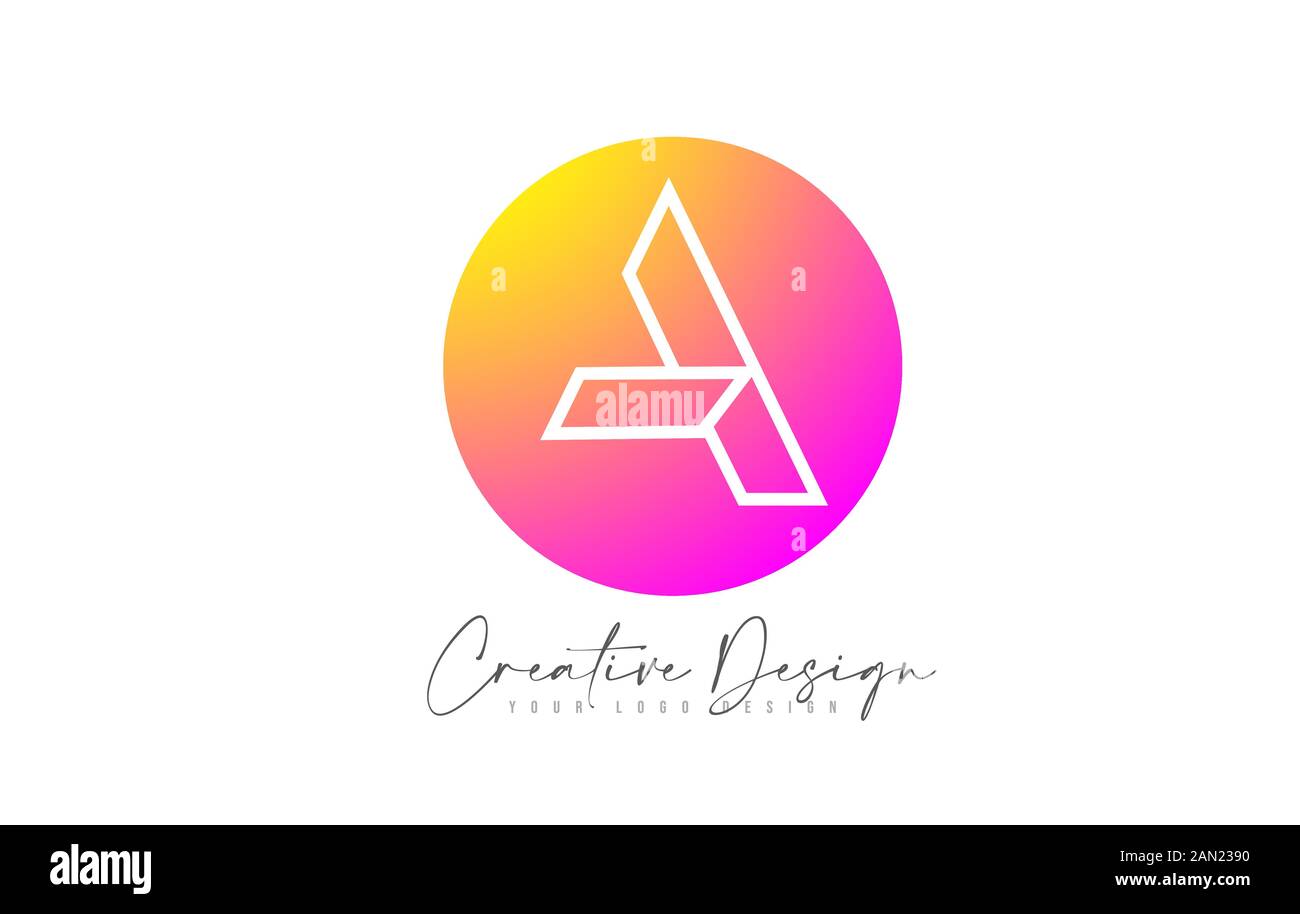 Minimalist A letter Design with Creative Cut and Simple Clean Design ...