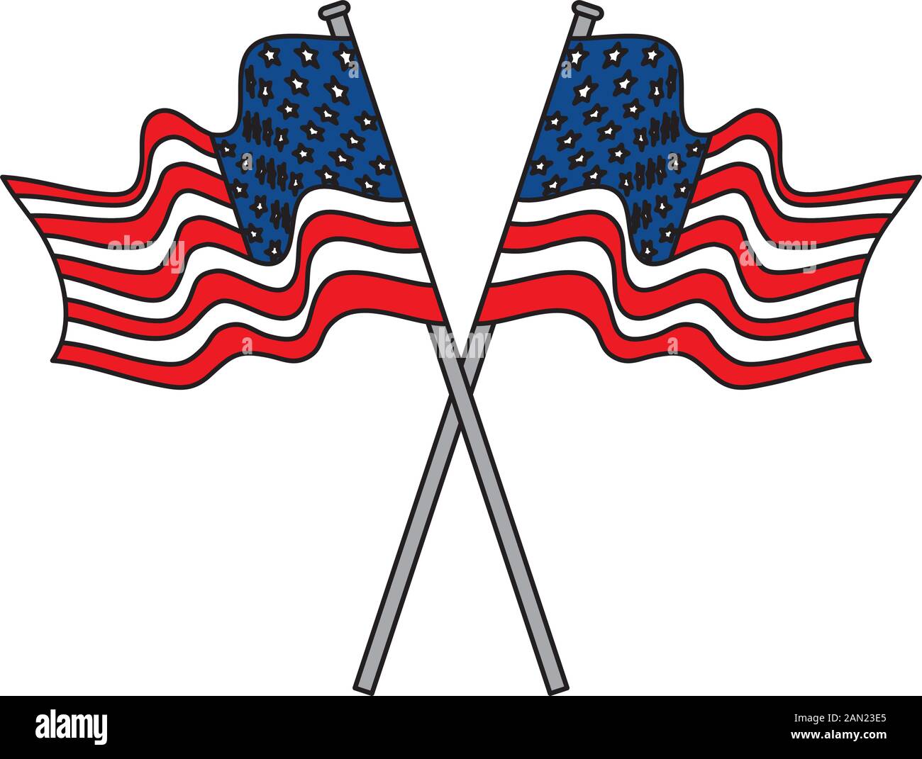 Isolated usa flags vector design Stock Vector Image & Art - Alamy