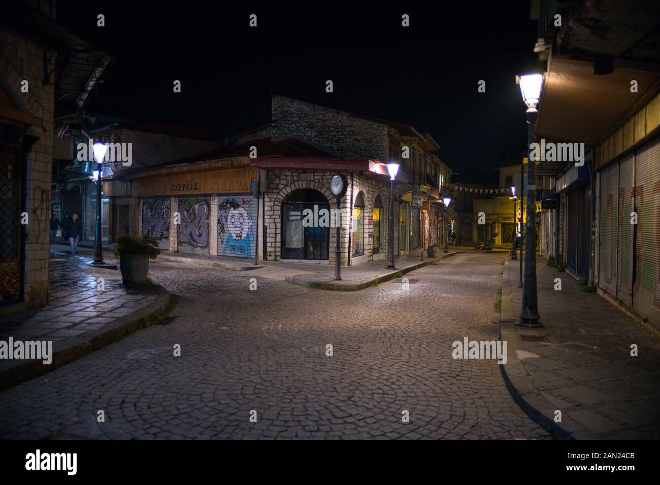 Graffiti night alley hi-res stock photography and images - Alamy