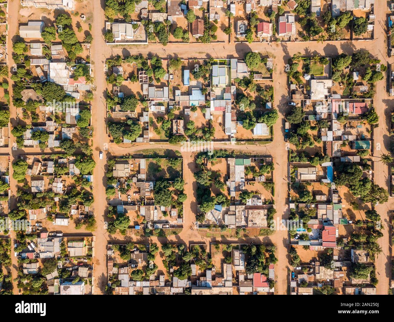 Aerial view of Matola, suburbs of Maputo, Mozambique Stock Photo - Alamy