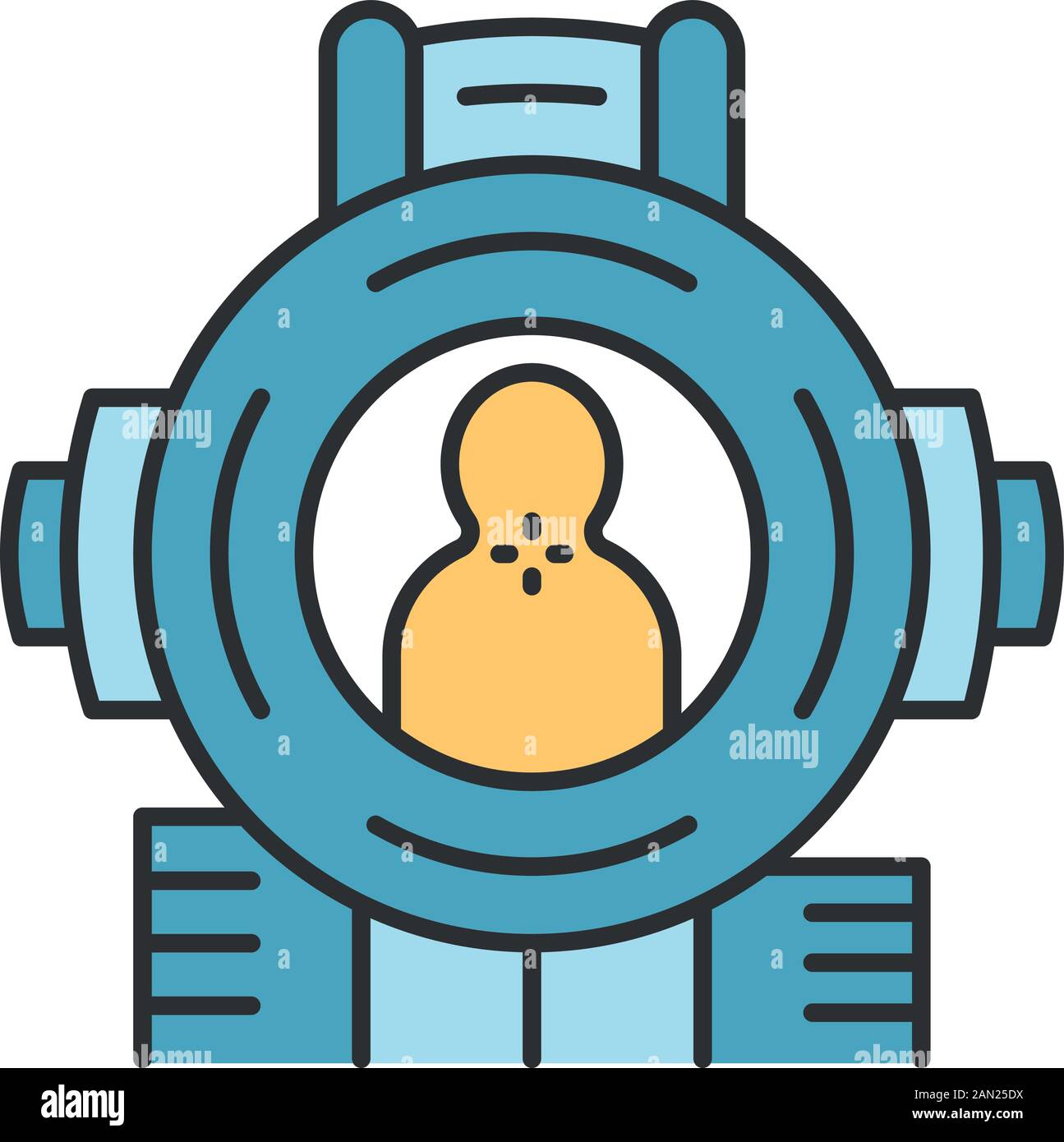 Shooting aim color icon. Virtual video game process. Shooter from first ...