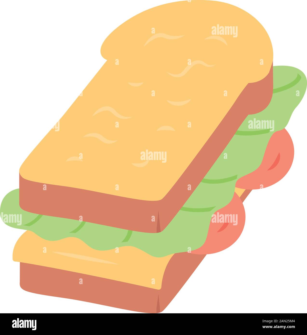 Sandwich flat design long shadow color icon. Fast food, breakfast ...