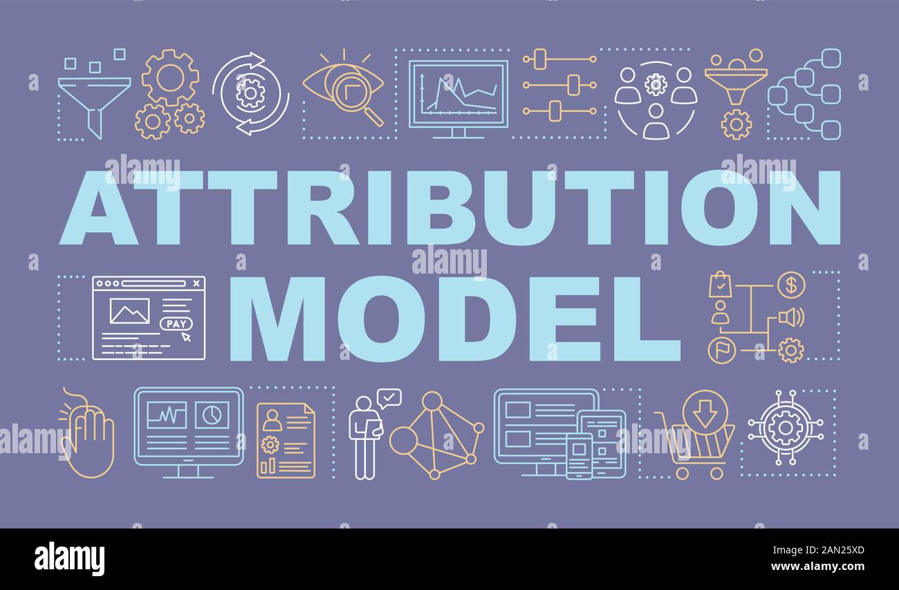Attribution model word concepts banner. Digital marketing benefit ...