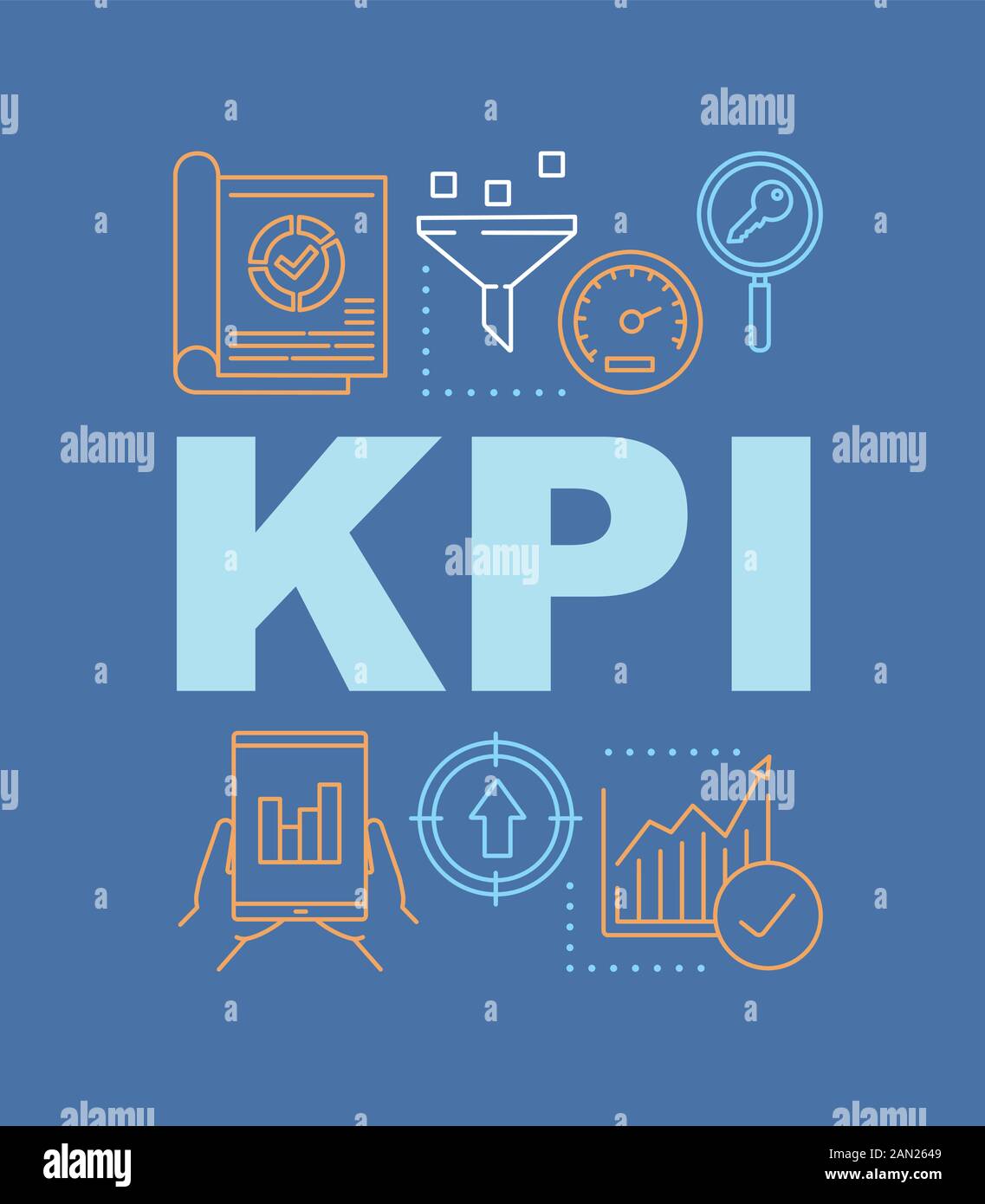 KPI word concepts banner. Key Performance Indicator. key business ...