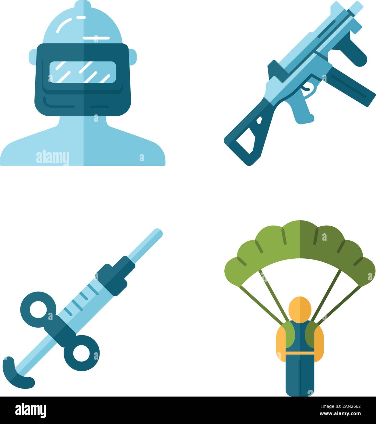 Online game inventory flat design long shadow color icons set. Esports ...