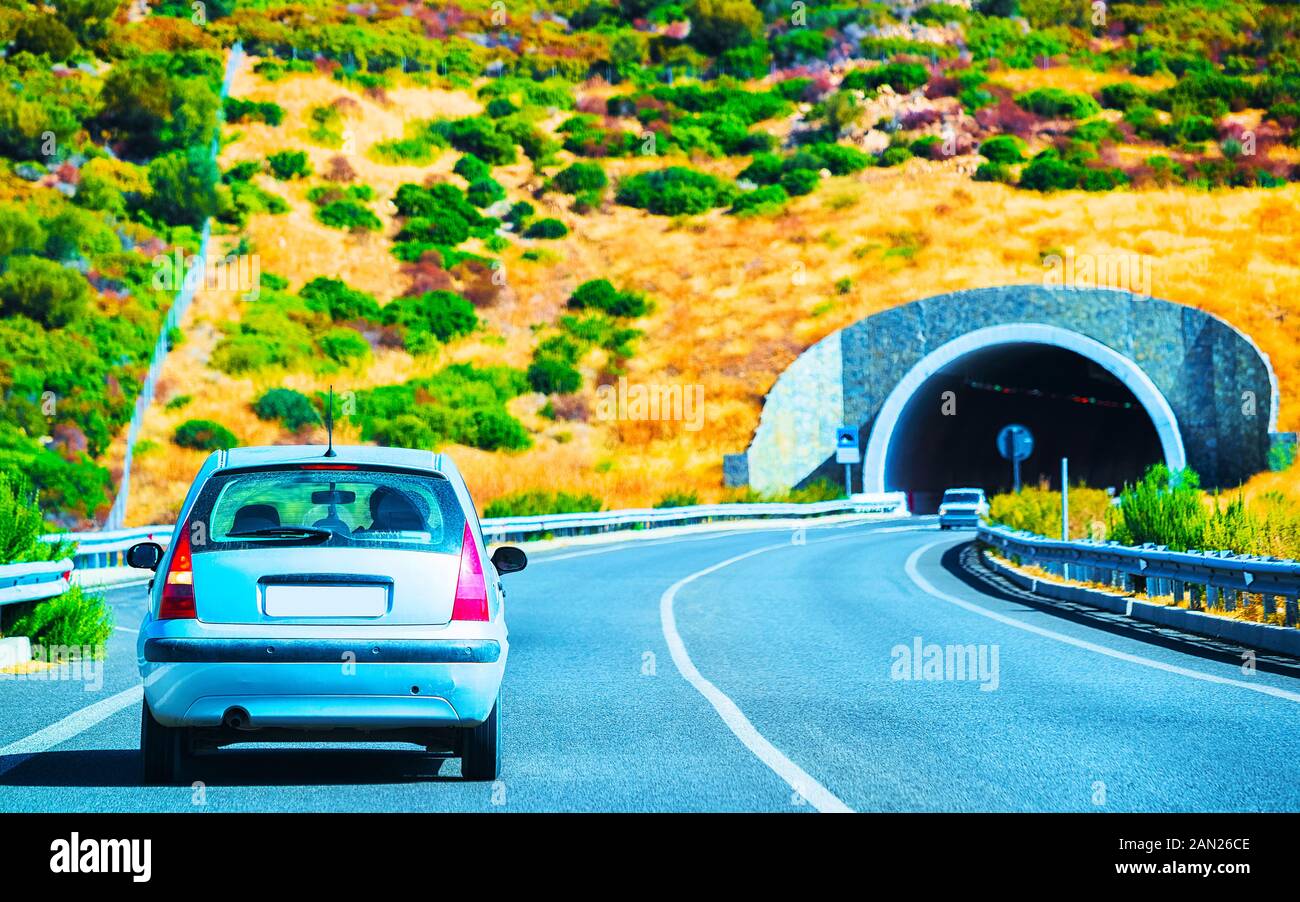 Car on road underpass hi-res stock photography and images - Alamy