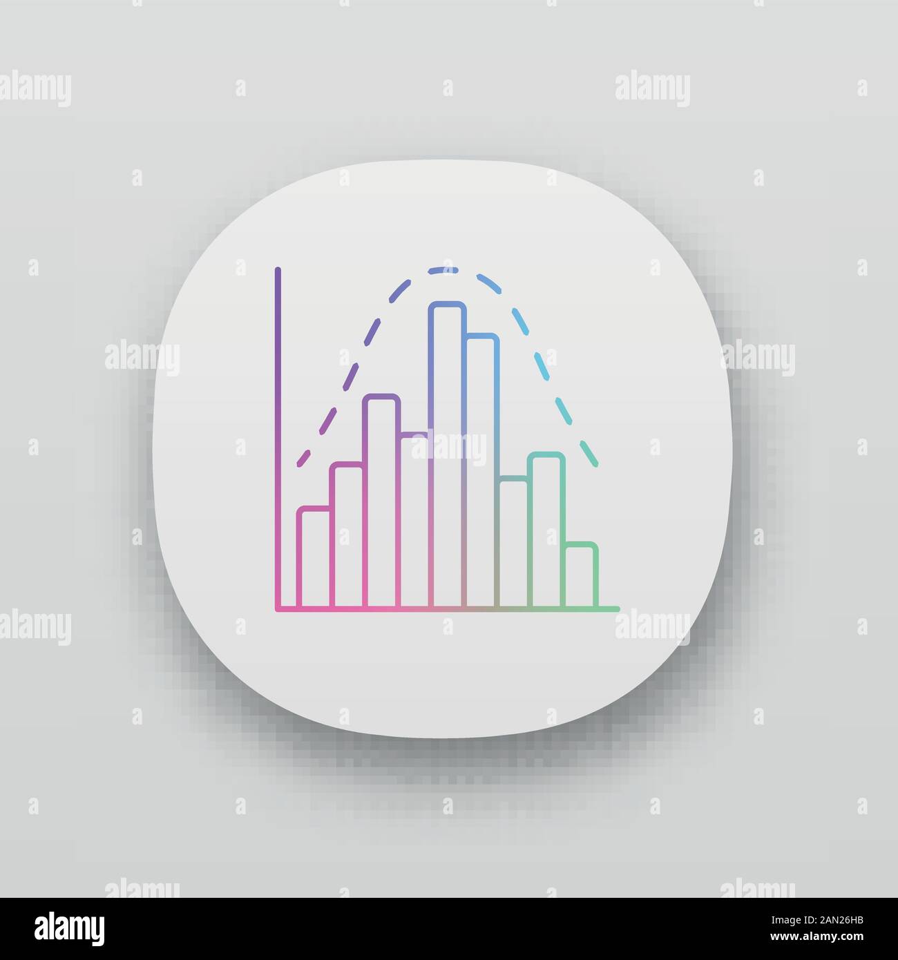 Histogram app icon. Diagram. Business trade info. Financial analytics ...