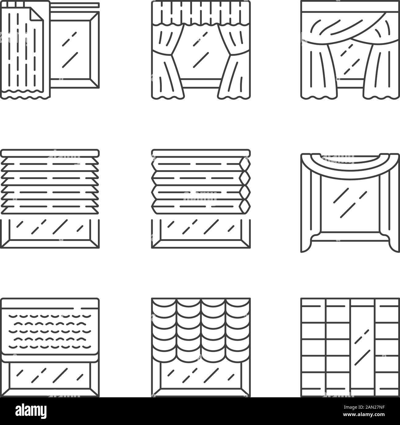 Woven curtains Stock Vector Images - Alamy