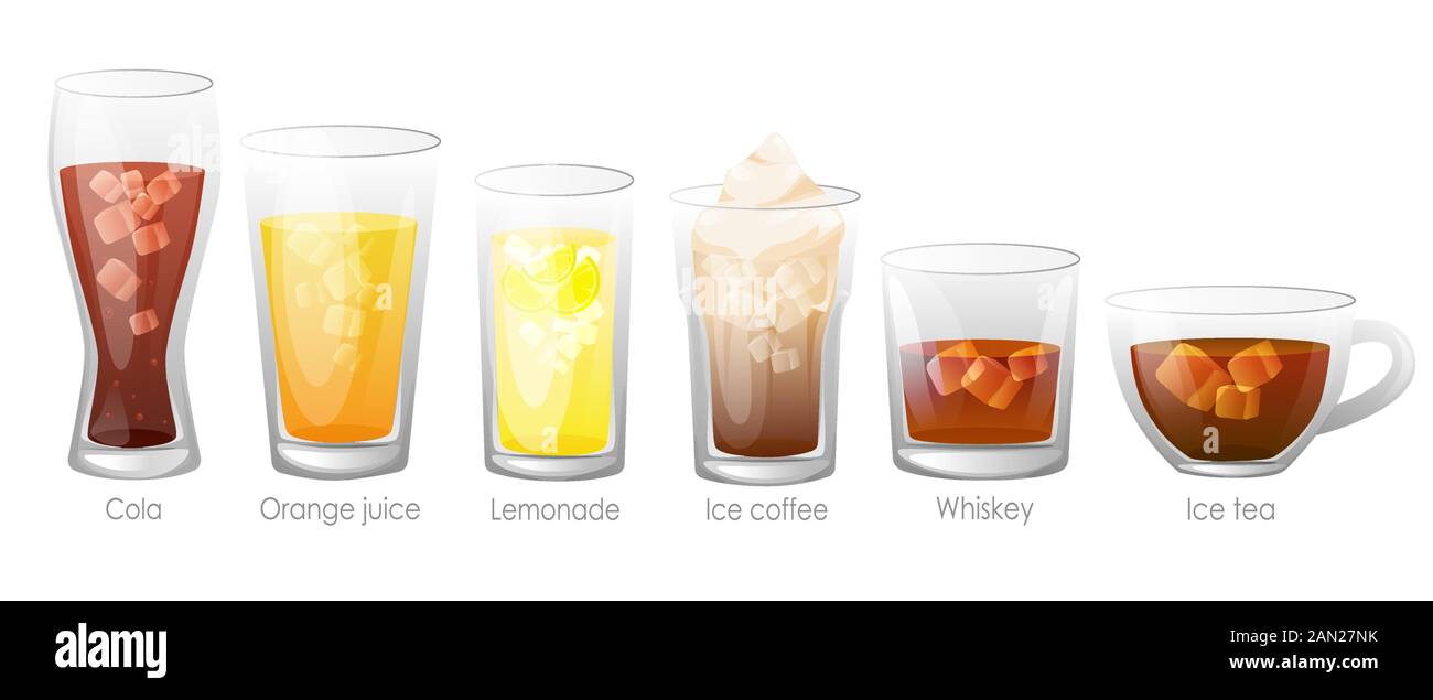 Set coffee drinks Stock Vector Images - Alamy