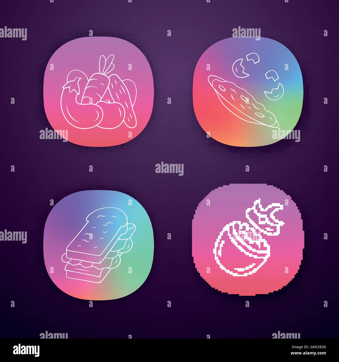 Sandwich stuffed scrambled eggs Stock Vector Images - Alamy