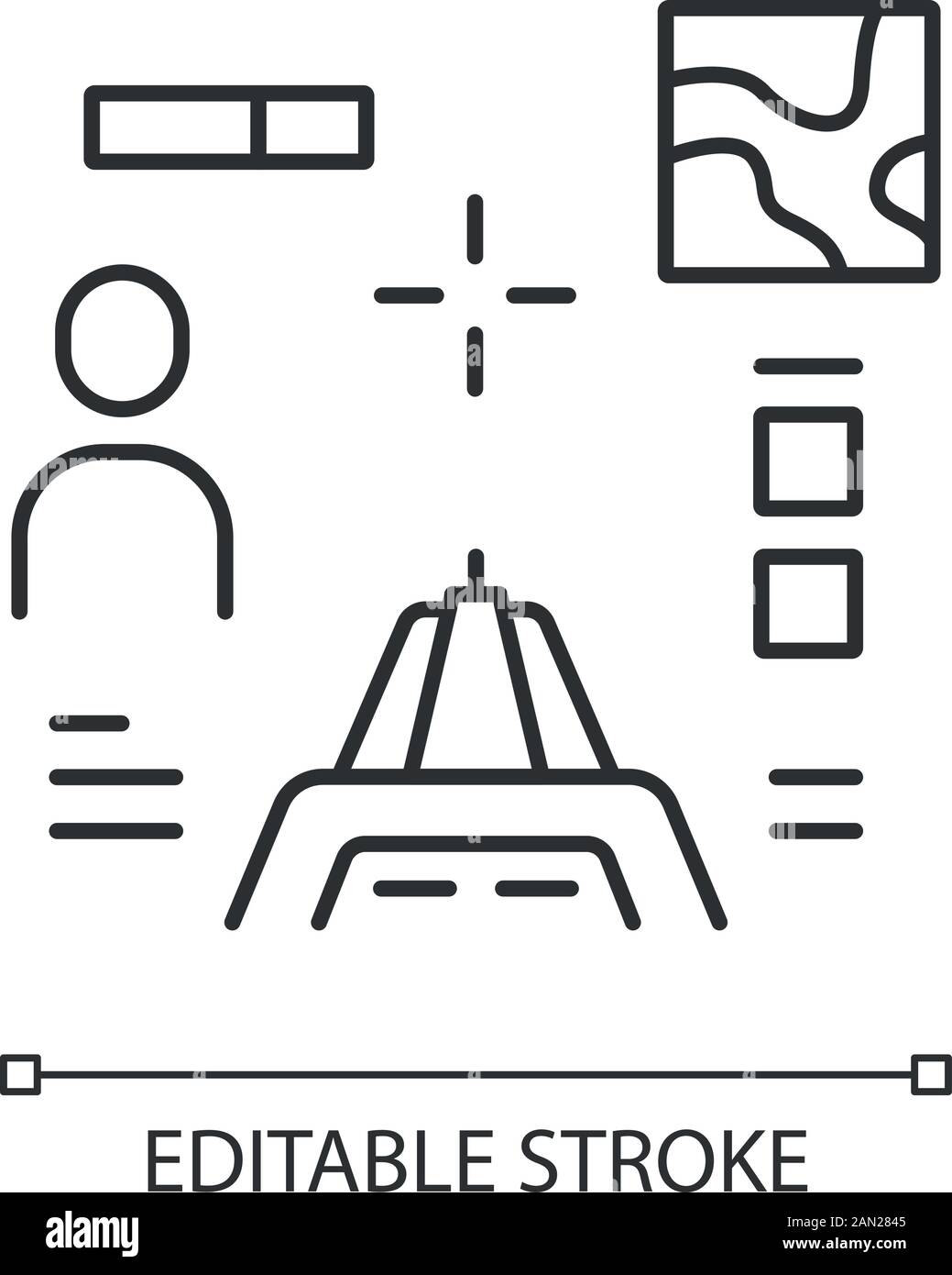 Shooter from first person linear icon. Virtual video game. Online ...