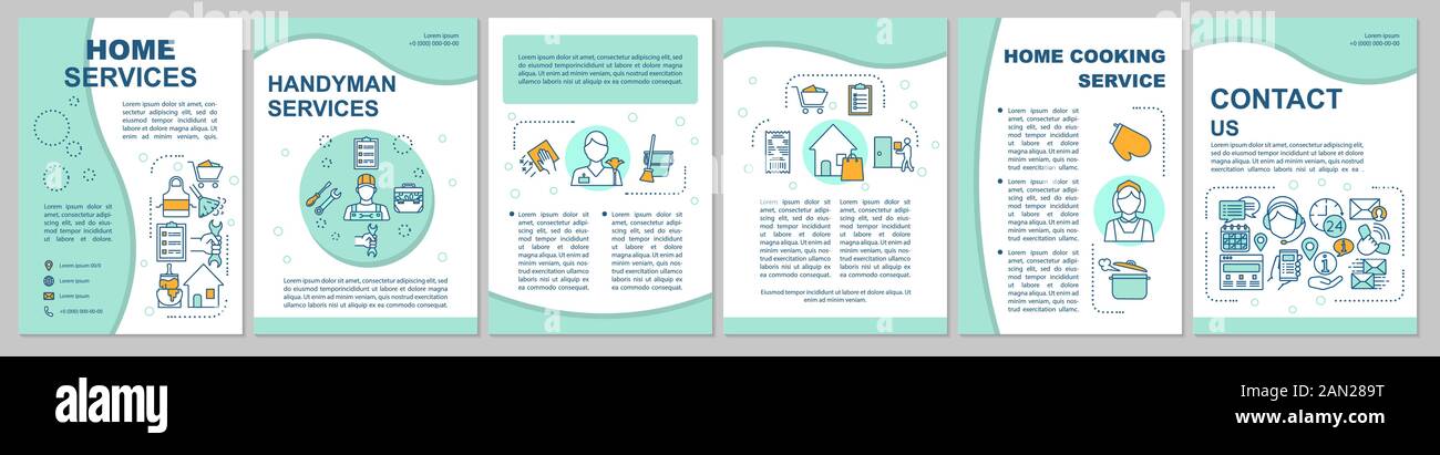 Home services brochure template layout. Flyer, booklet, leaflet print ...